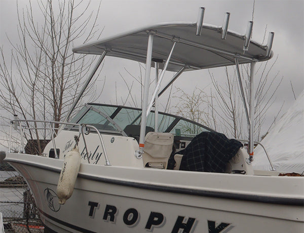 New! Dolphin universal walk around boat t top super wide shade – Boat ...